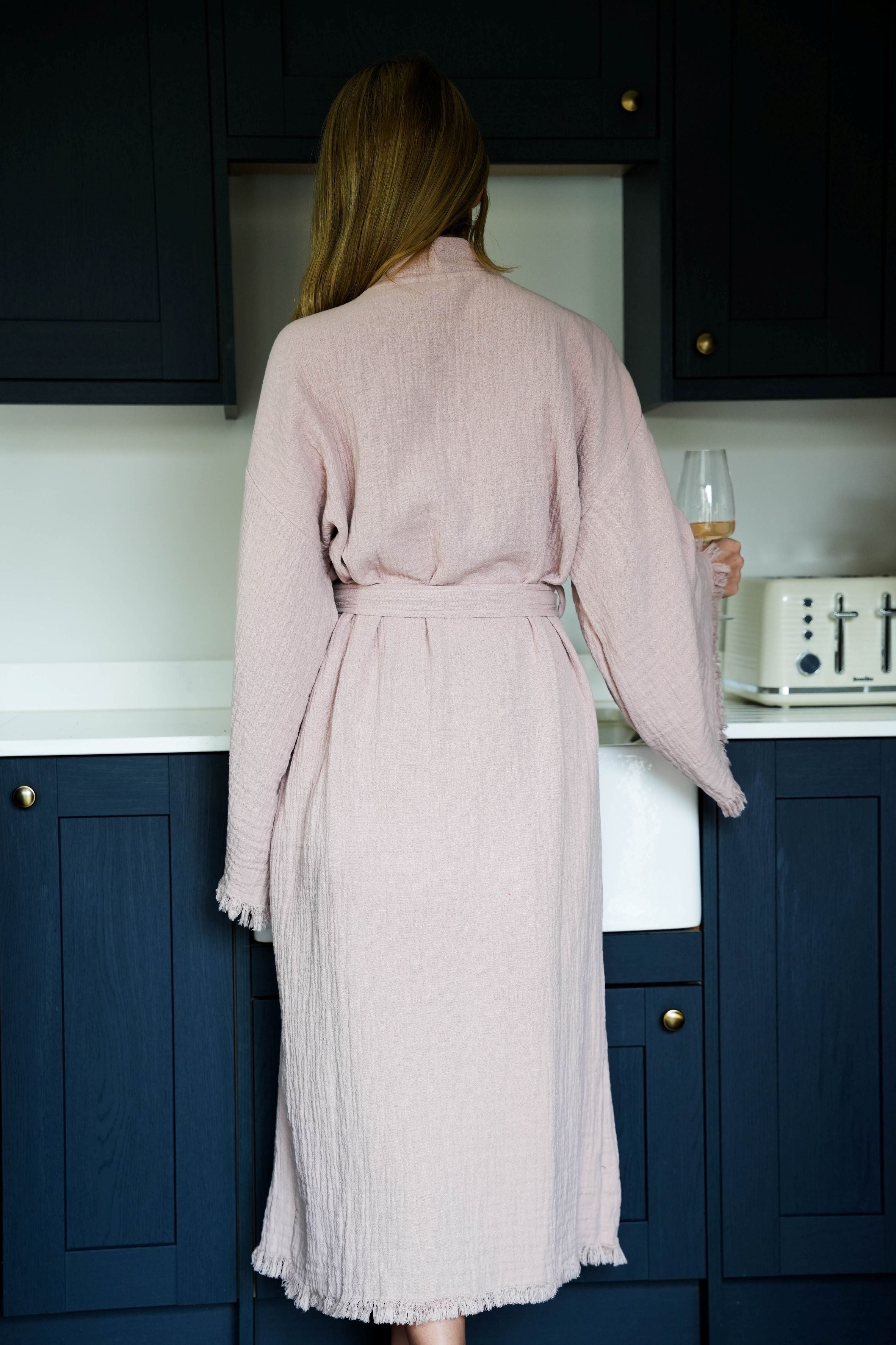 Dusky Rose Cloud Robe | Organic Turkish Cotton Robe – Loome Lifestyle